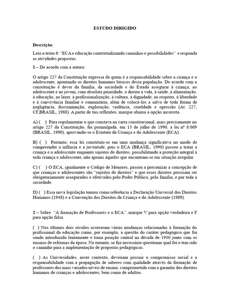 Estudo Dirigido | PDF