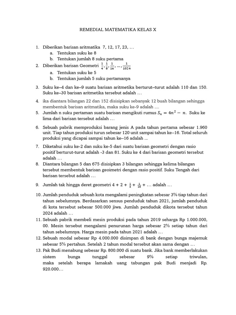 remedial SOAL PAS 2 | PDF
