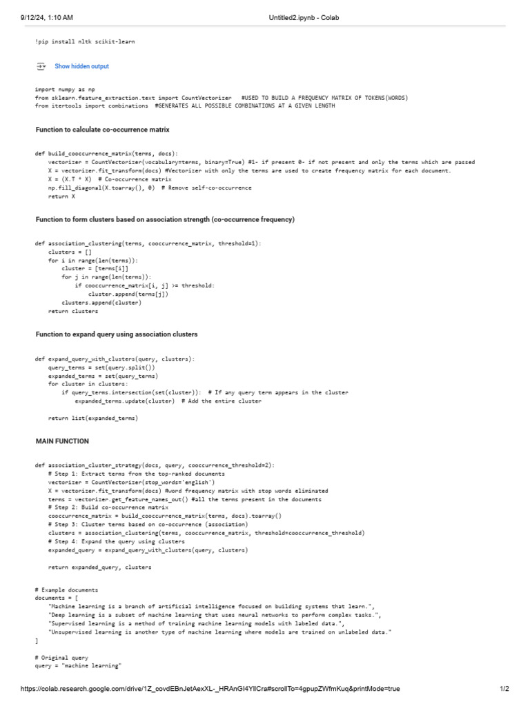 Implementation of query expansion technique | PDF