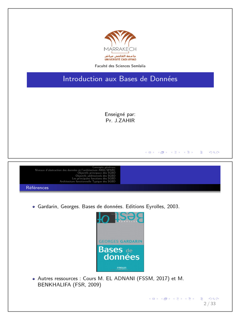 BD-Intro séances 1 et 2 | PDF