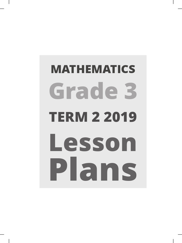 GR 3 Term 2 2020 Tmu Maths Lesson Plan | PDF
