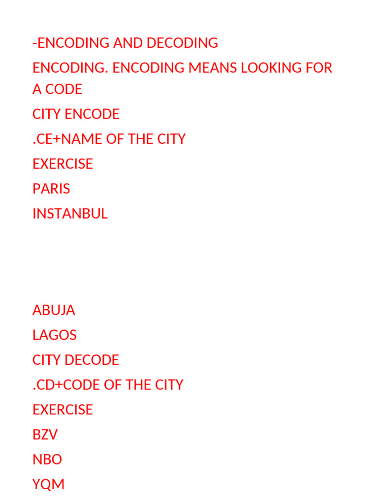 Encoding and Decoding (Autosaved) | PDF