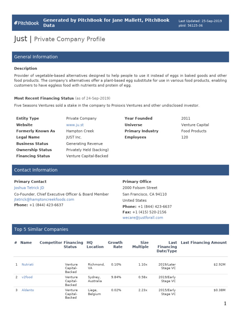 Just PitchBook | PDF