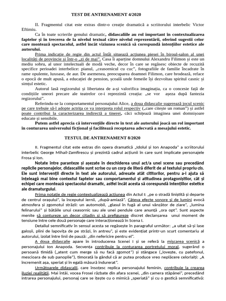 Rolul Didascaliilor | PDF