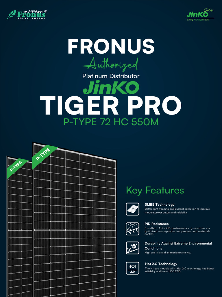 Datasheet & Specifications JinKo Tiger Pro | PDF