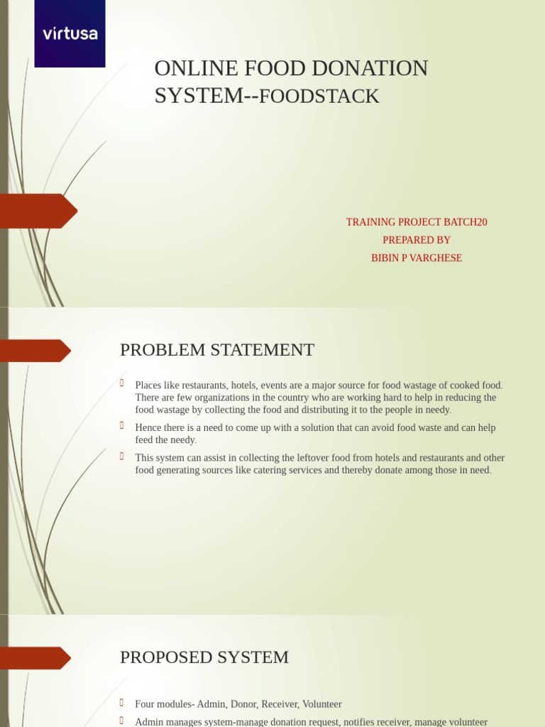 Food Stack Presentation | PDF