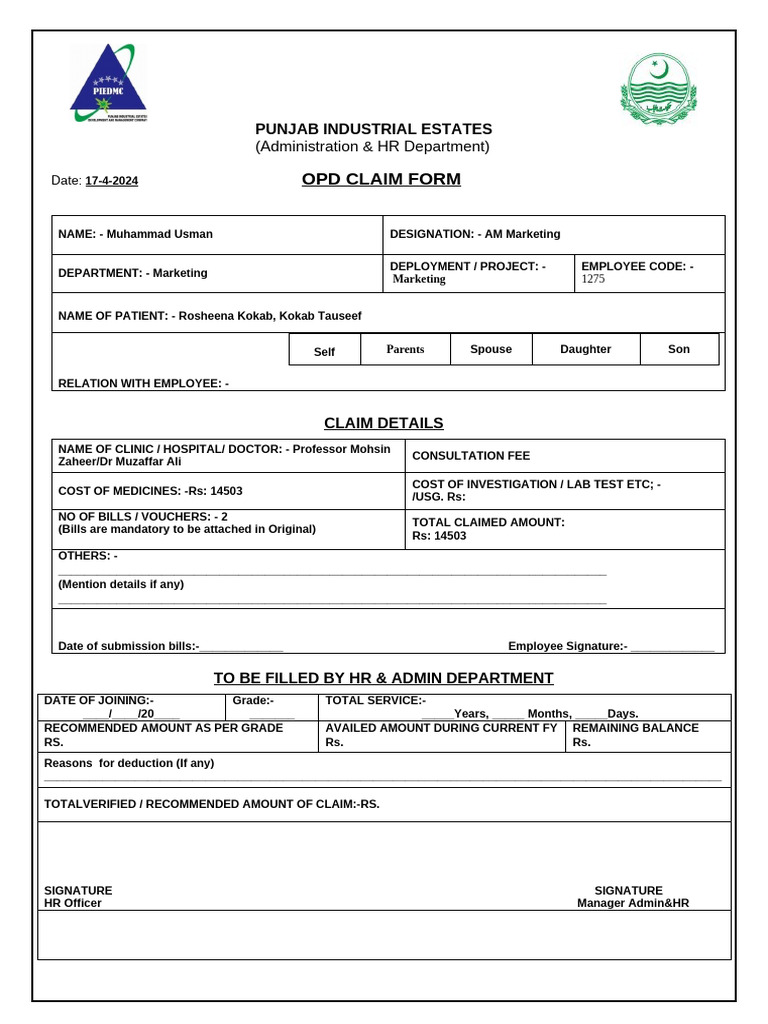 OPD FORM | PDF