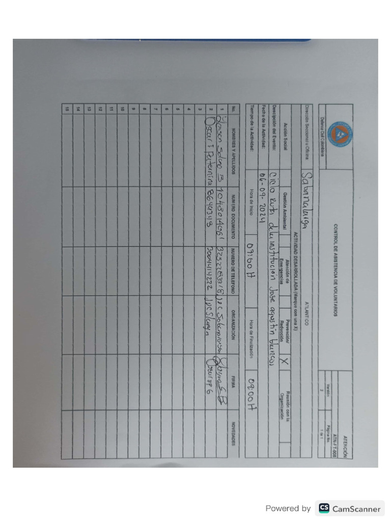 Planilla Del 6 Cass | PDF