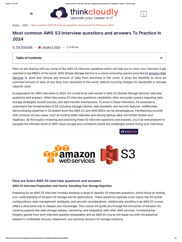 AWS S3 Questions | PDF