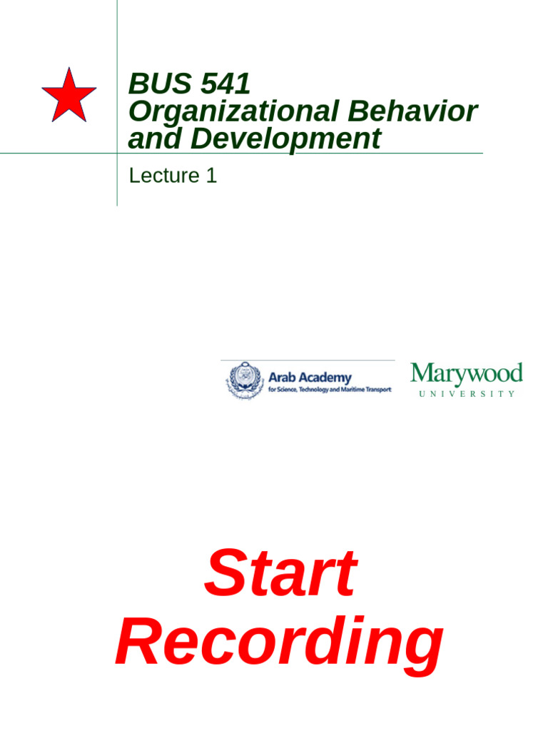 BUS 541 Class 1 (AASTM) Lecture 1 | PDF