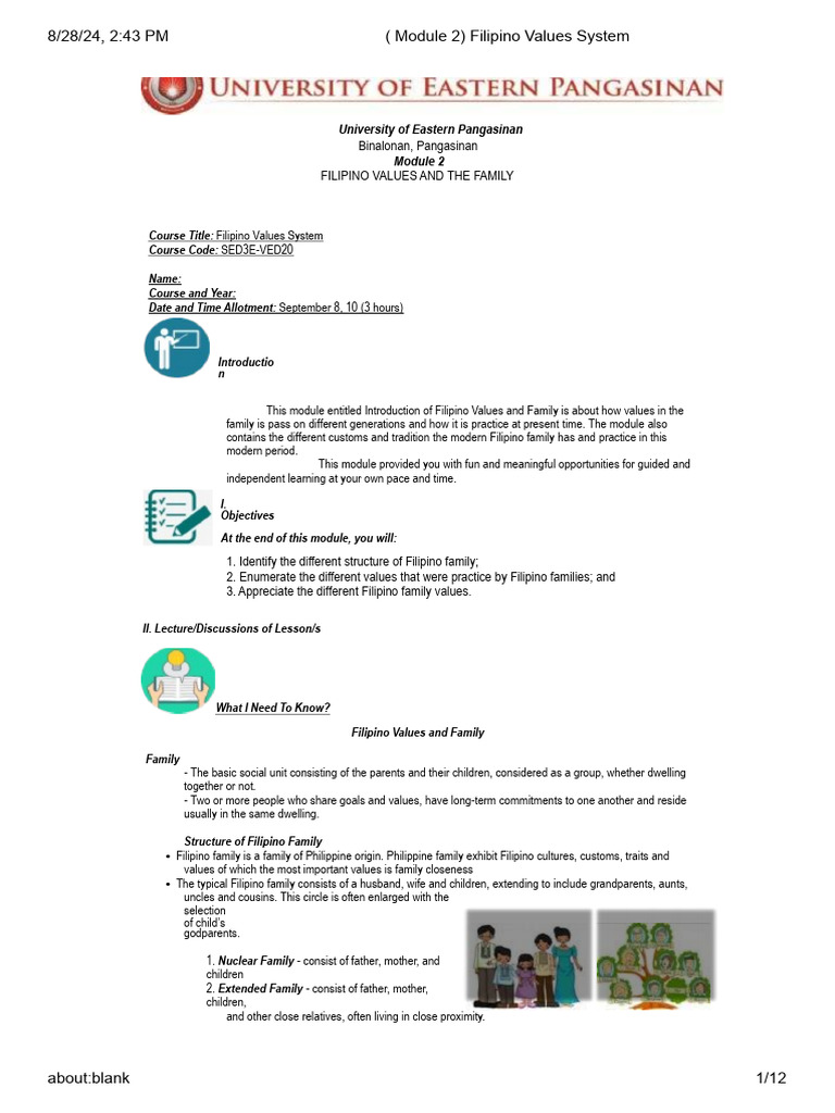 Module 2 Filipino Values System | PDF