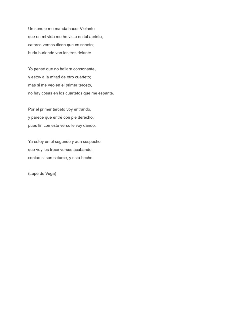 Un Soneto Me Manda Hacer Violante | PDF