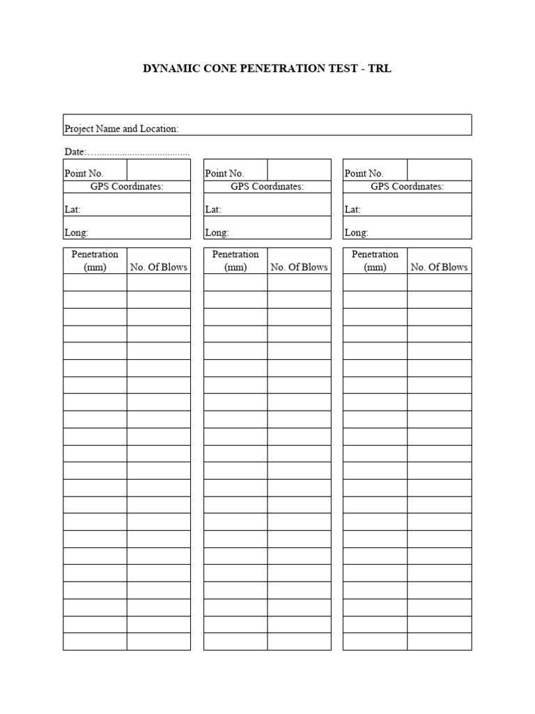 DCP-TRL Log Sheet | PDF
