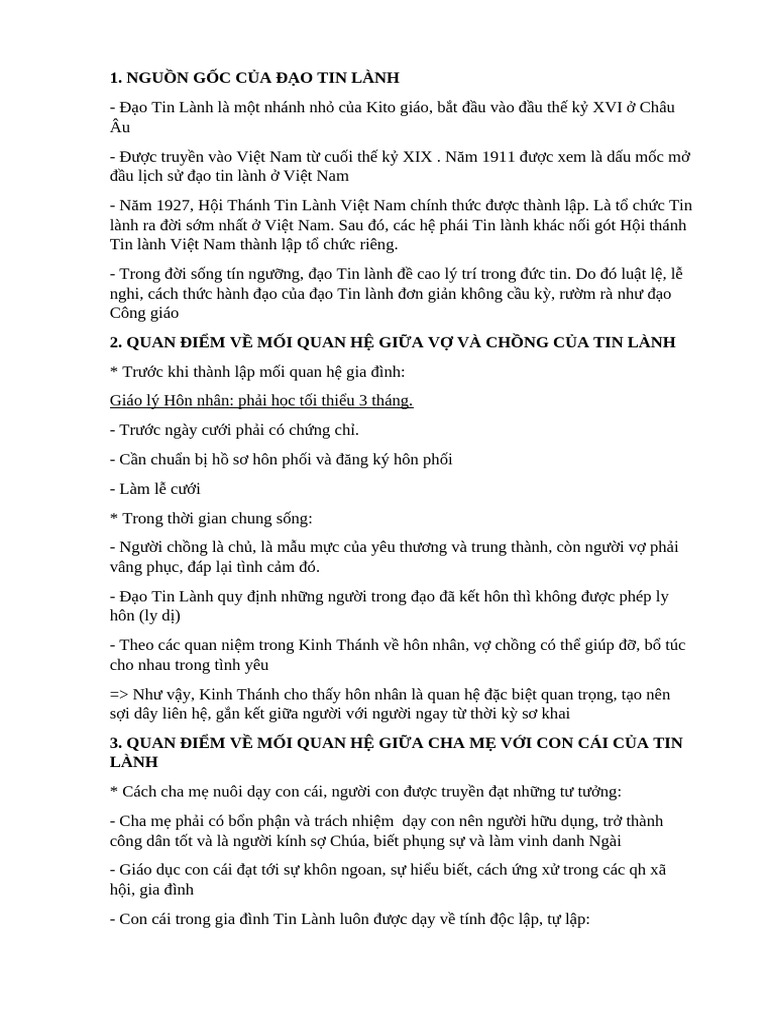 CNXH - Đ o Tin Lành PP | PDF