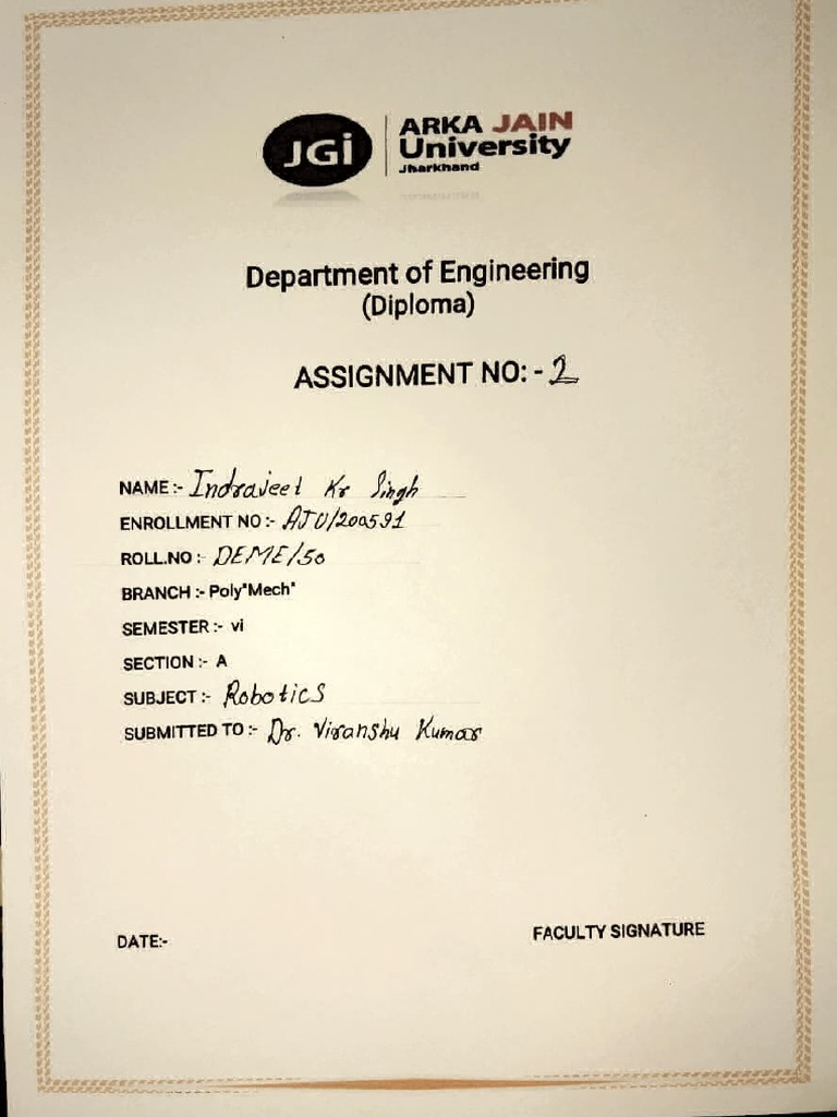 Viranshu Sir Robotics Ass 2 | PDF | Geometry | Computer Engineering