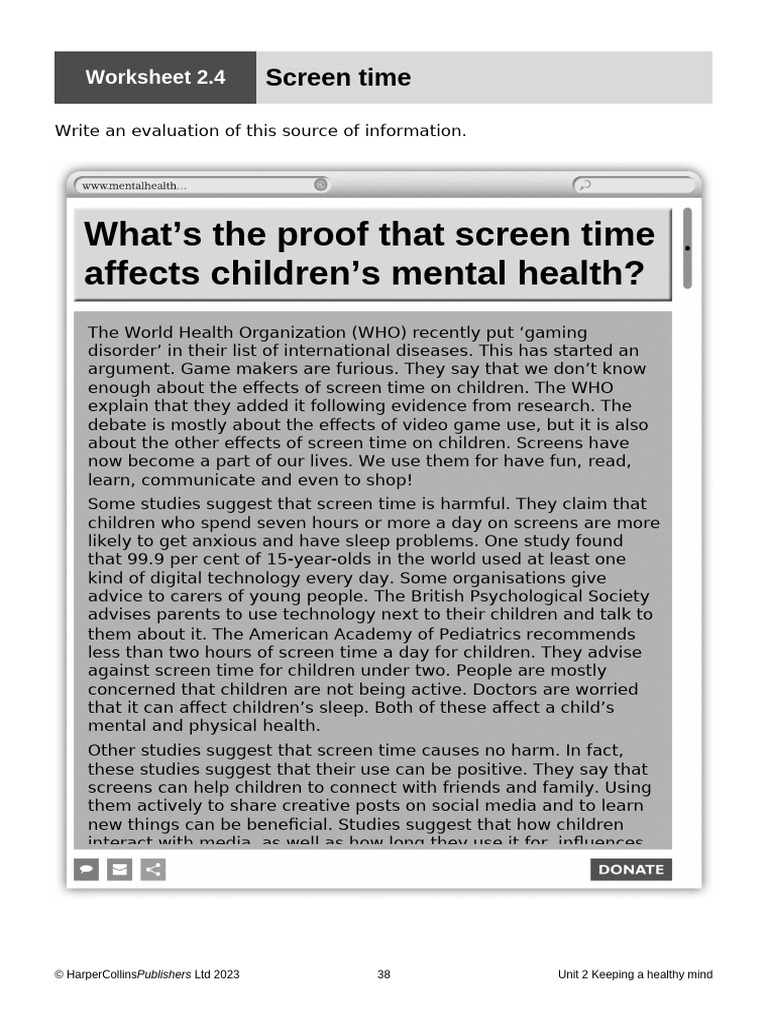 GP6 TG Unit 2 4 Worksheet | PDF