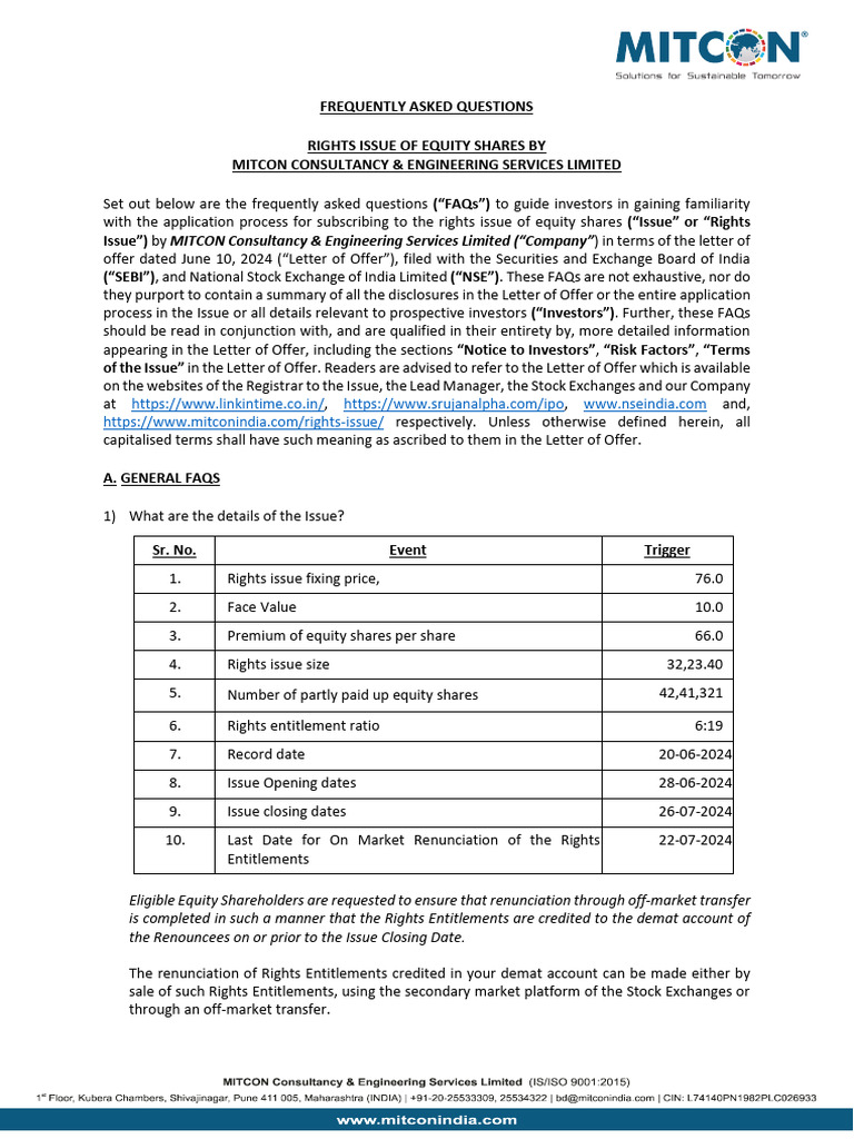 Mitcon Ri Faqs | PDF
