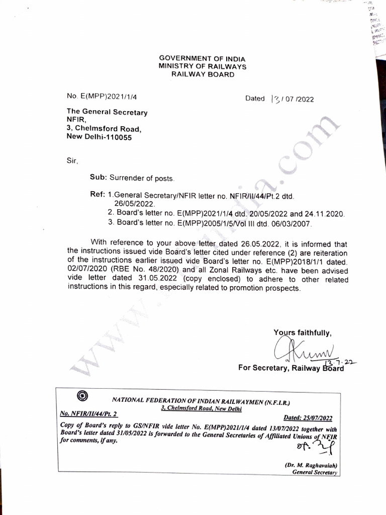 Surrender of Posts | PDF
