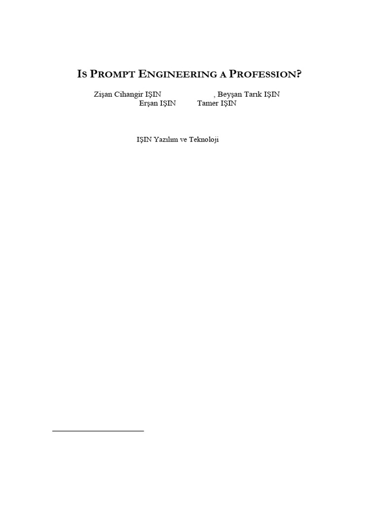 Is Prompt Engineering A Profession? | PDF | Artificial Intelligence | Art