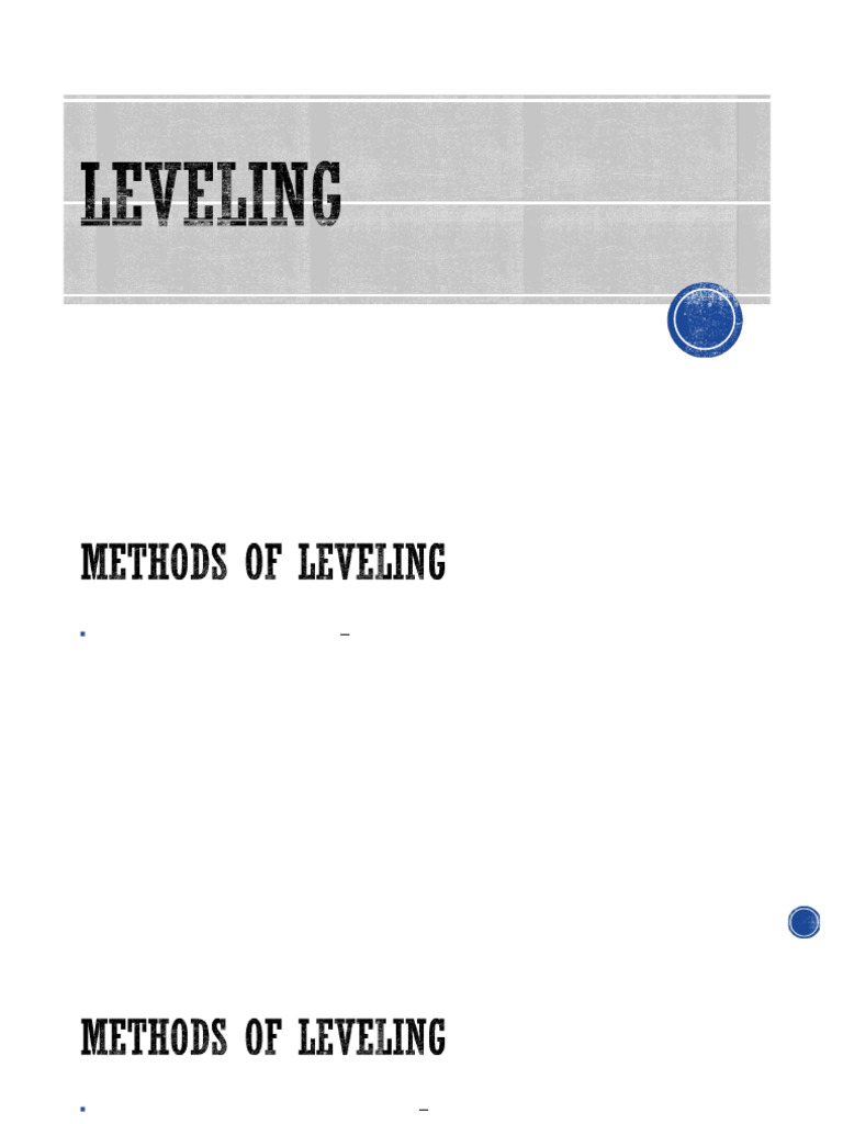 LEC11_LEVELING | PDF