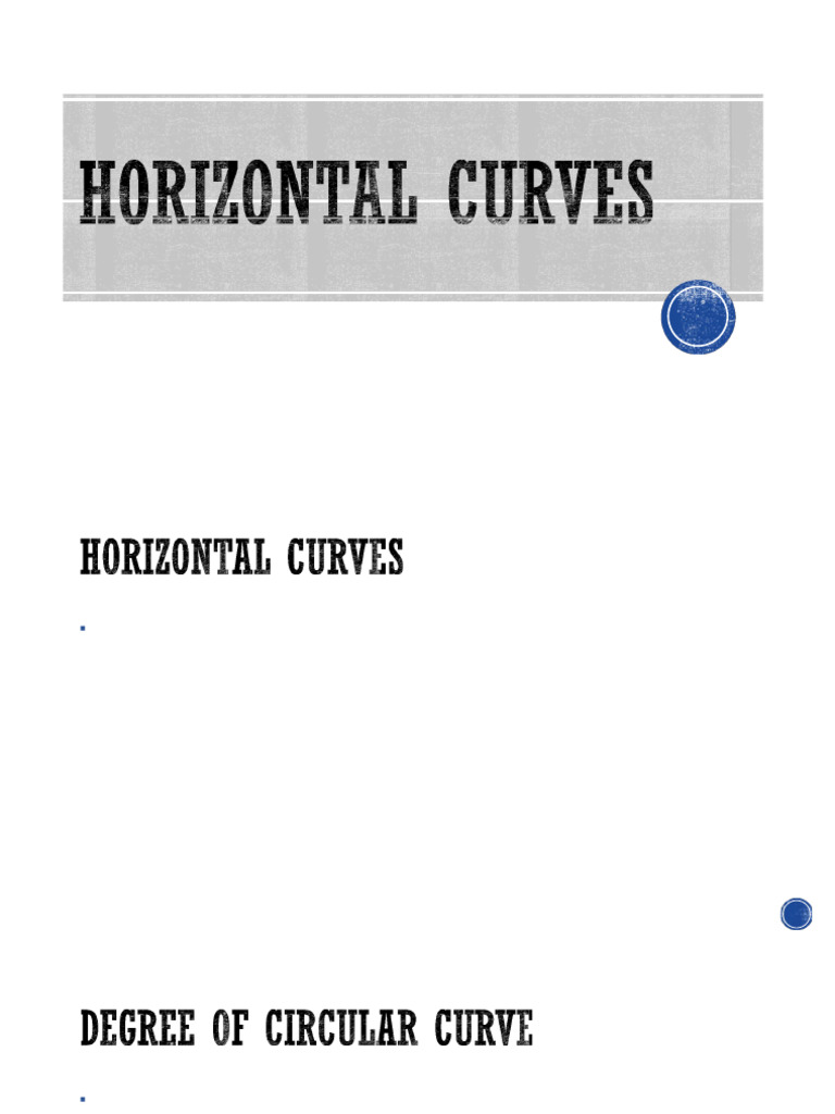 Lec12 - Horizontal Curves | PDF