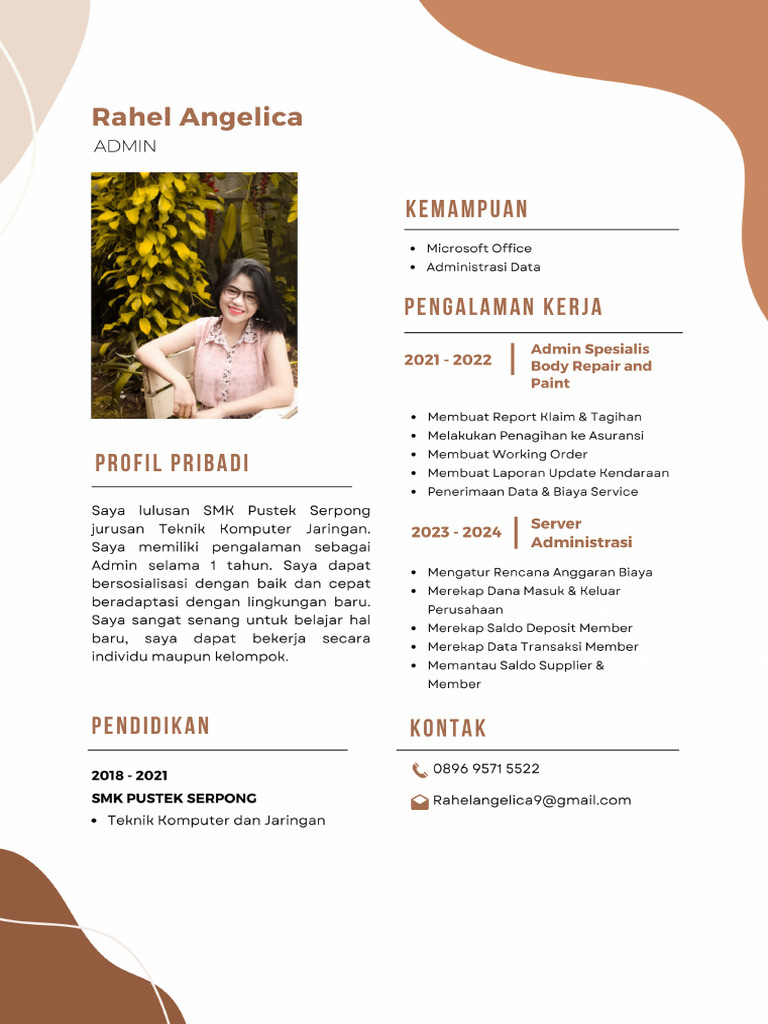 Curriculum Vitae Rahel Angelica | PDF
