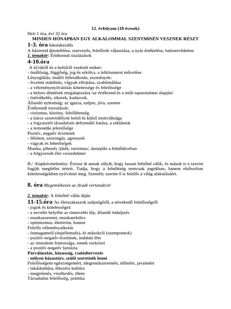 12 Oszt Tanm | PDF