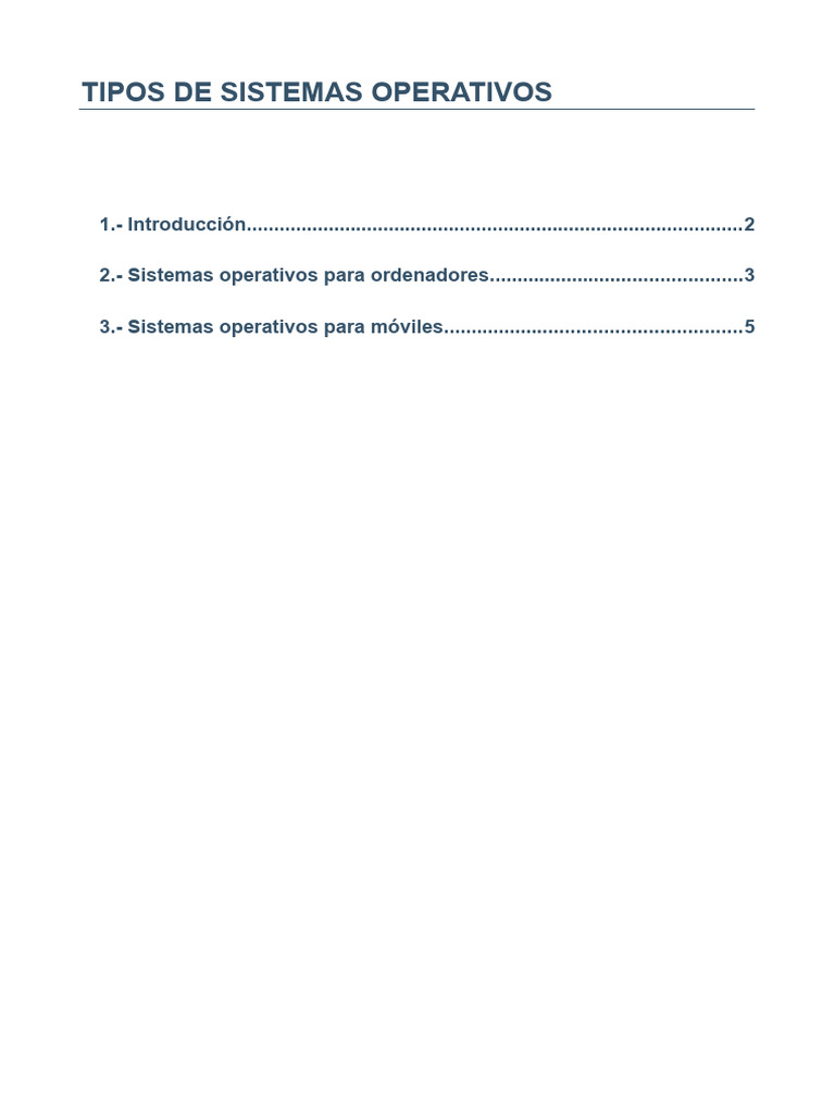 1. Tipos de sistemas operativos | PDF