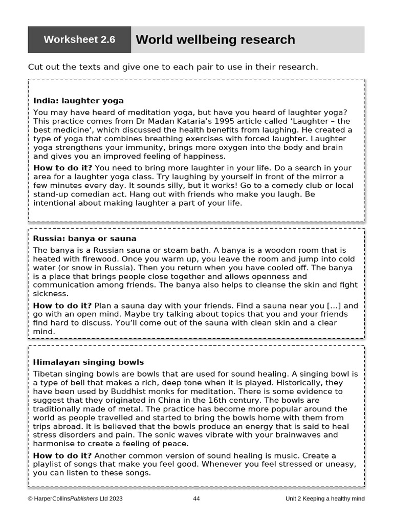 GP6 TG Unit 2 6 Worksheet | PDF
