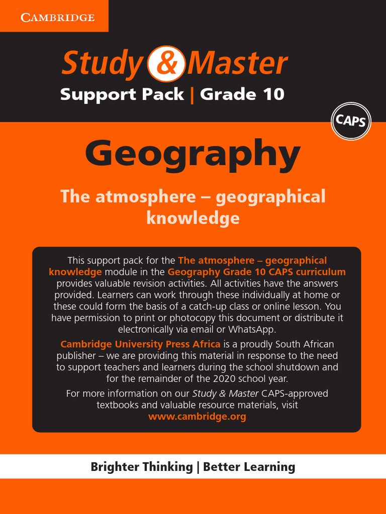 GEO 10 Support Pack For The Atmosphere Geographical | PDF