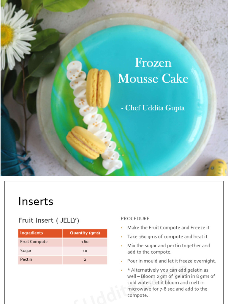 Frozen Mousse Cake - Recipe Booklet | PDF