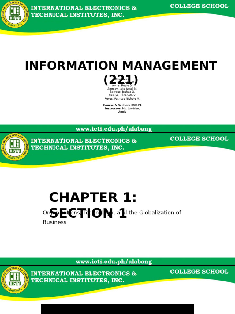 Group 1 Im 221 Finalll | PDF