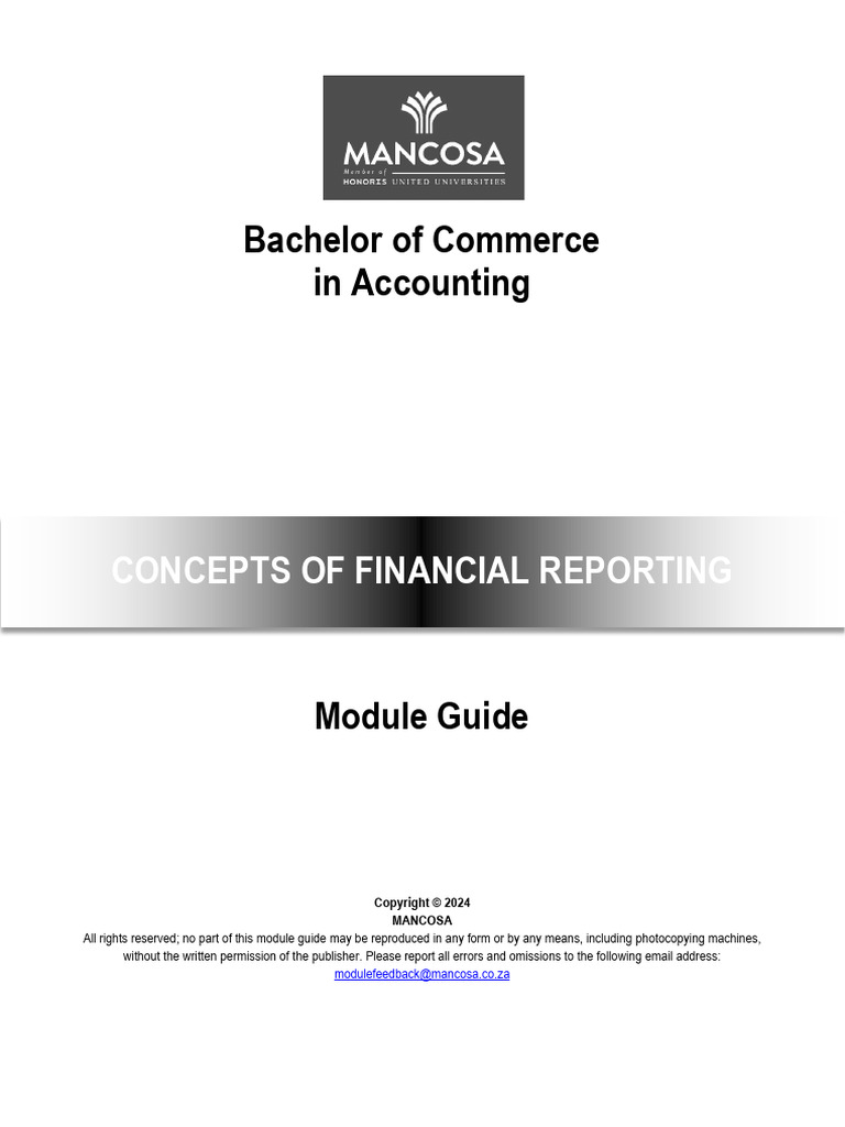 MG Concepts of Financial Reporting | PDF