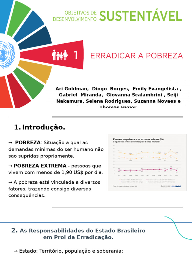 Trabalho FDP II - ODS 1 (Erradicação Da Pobreza) | PDF