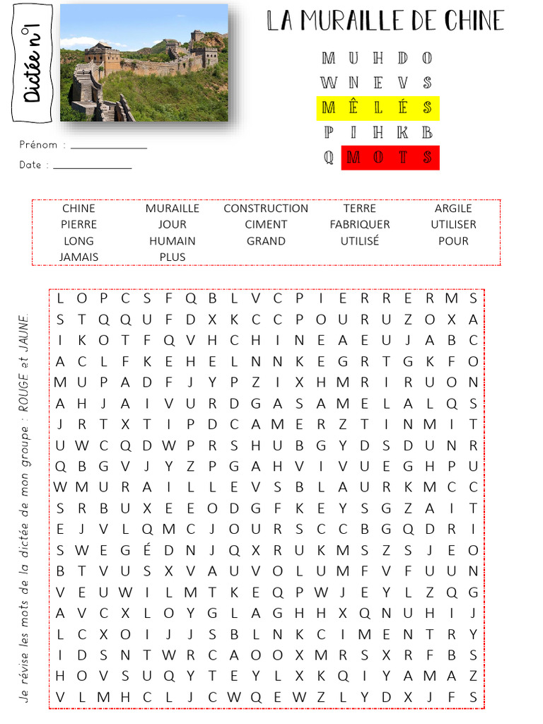 1 T2 Mots Meles La Muraille Chine | PDF