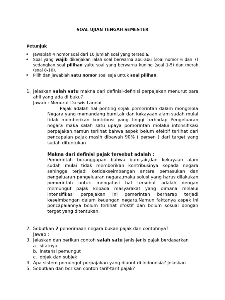 Uts Pajak | PDF
