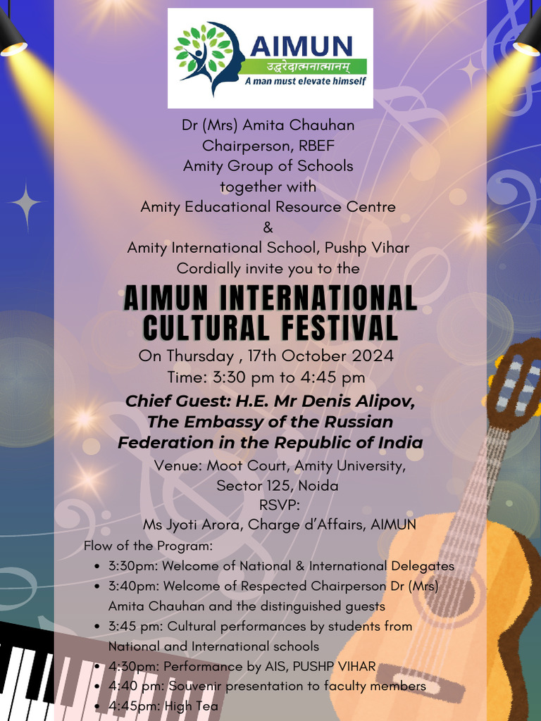 AIMUN Culture Festival Invite | PDF