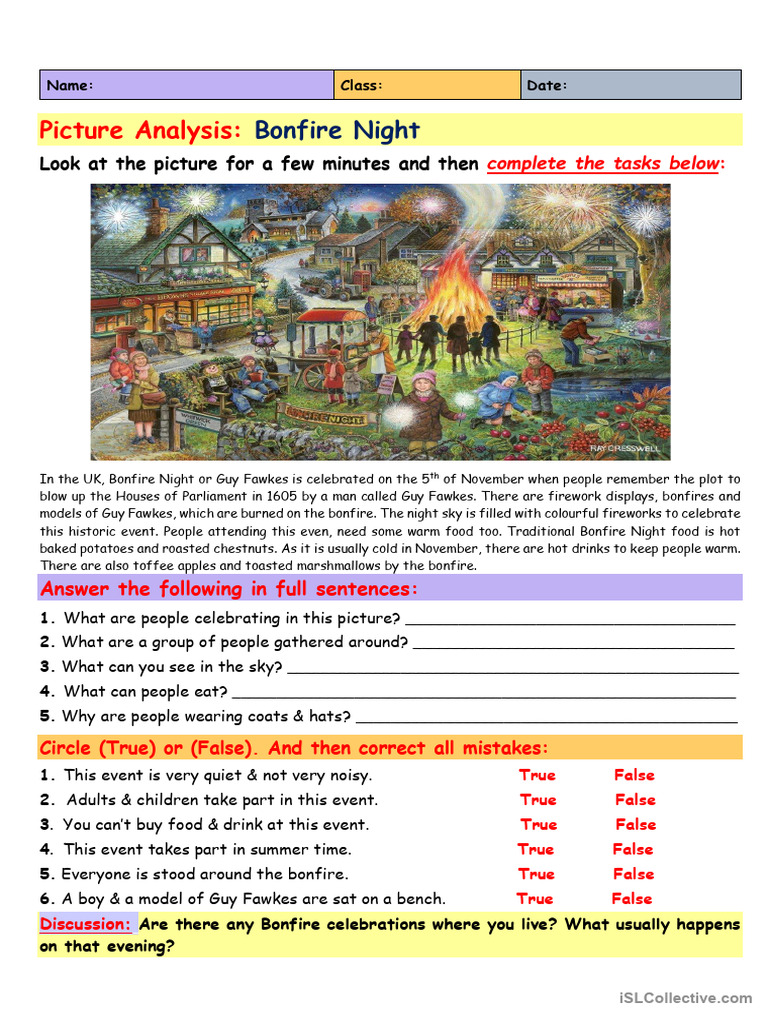 Picture Analysis Bonfire Night | PDF