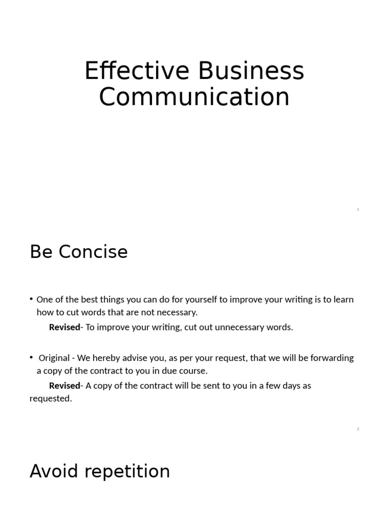 Effective Business Communication Pdf