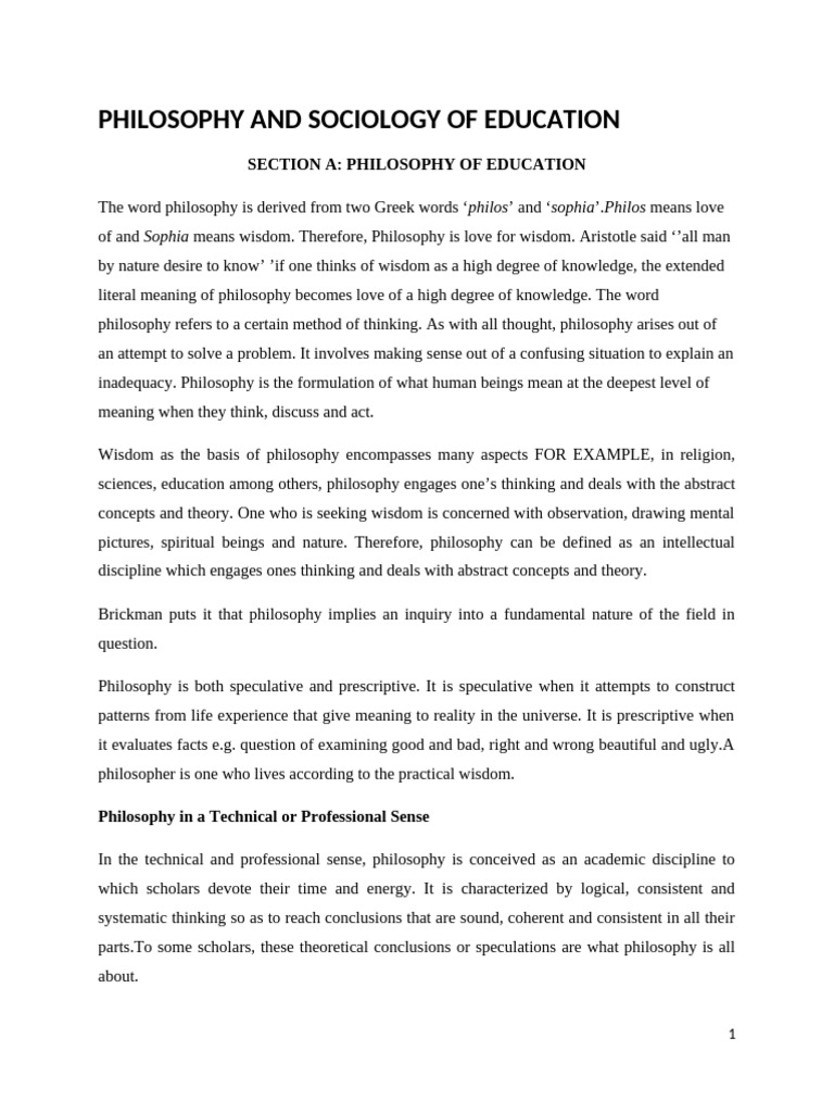 Philosophy and Sociology Notes | PDF