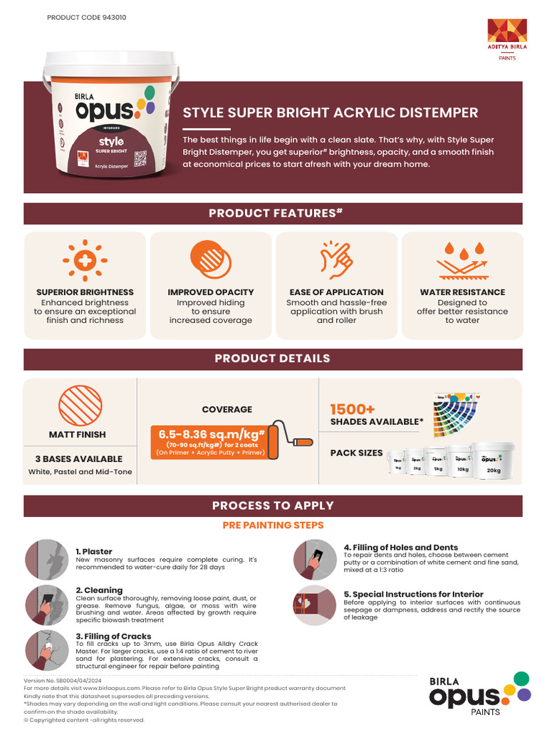style super bright information sheet | PDF