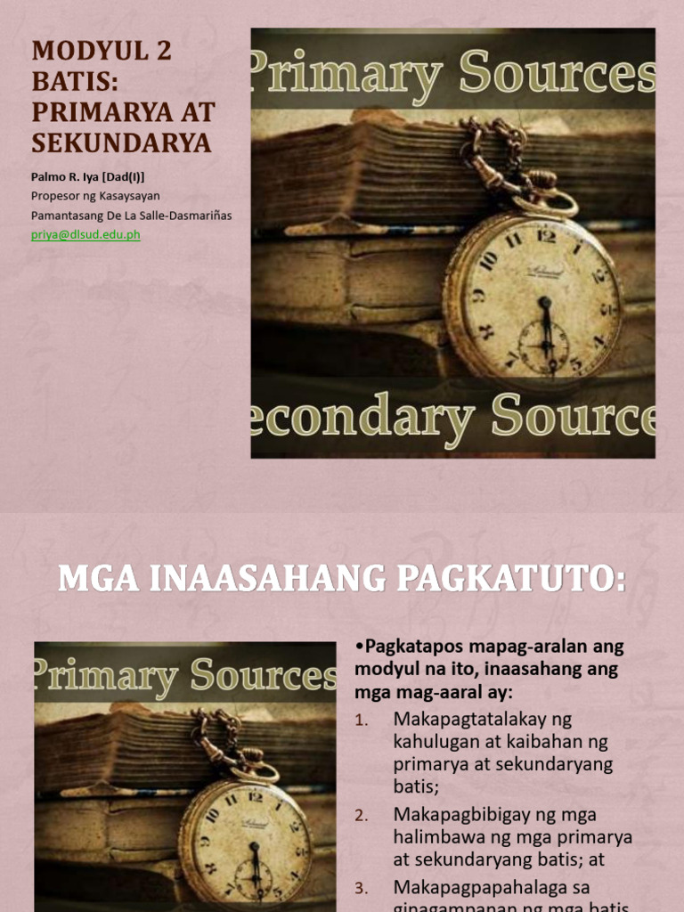 3 Modyul2 Batis Primarya at Sekundarya | PDF | Social Science