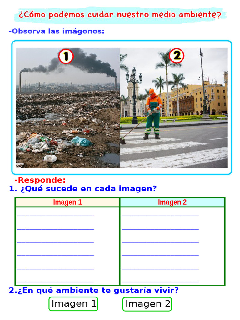 Cómo Podemos Cuidar El Medio Ambiente Maestra Janet | PDF
