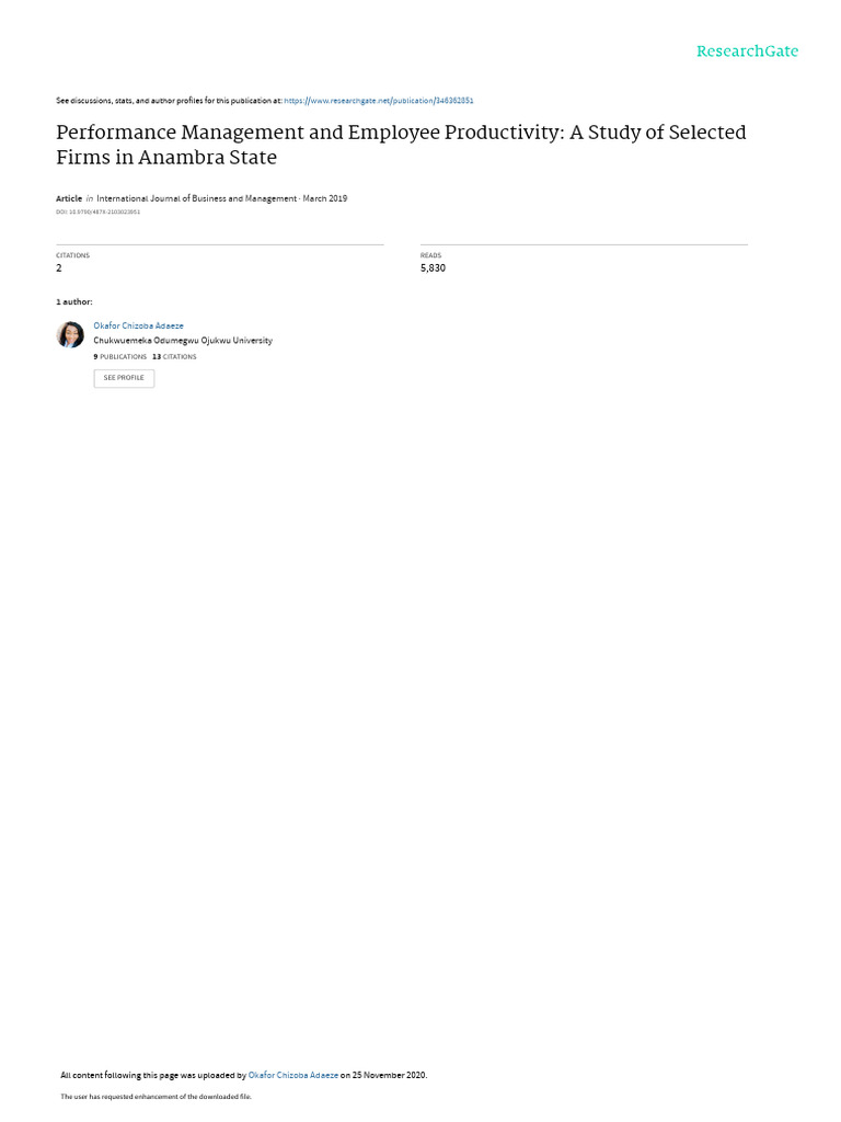 Performance Management | PDF