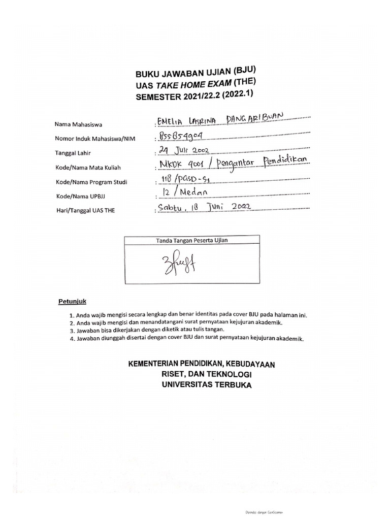 BJU MKDK4001 Pengantar Pendidikan | PDF