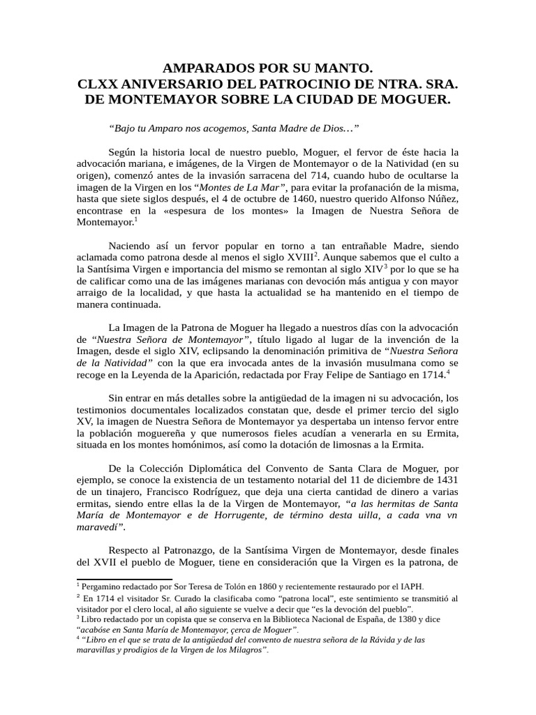 Amparados Por Su Manto | PDF