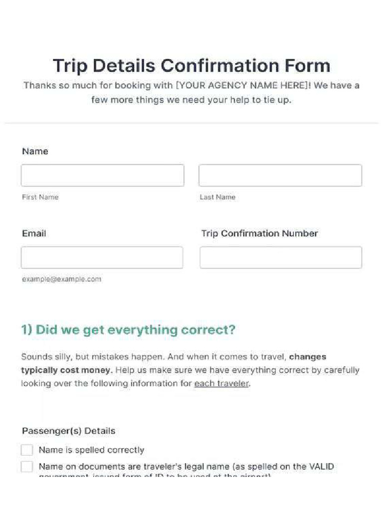 Flight Reservation Form | PDF