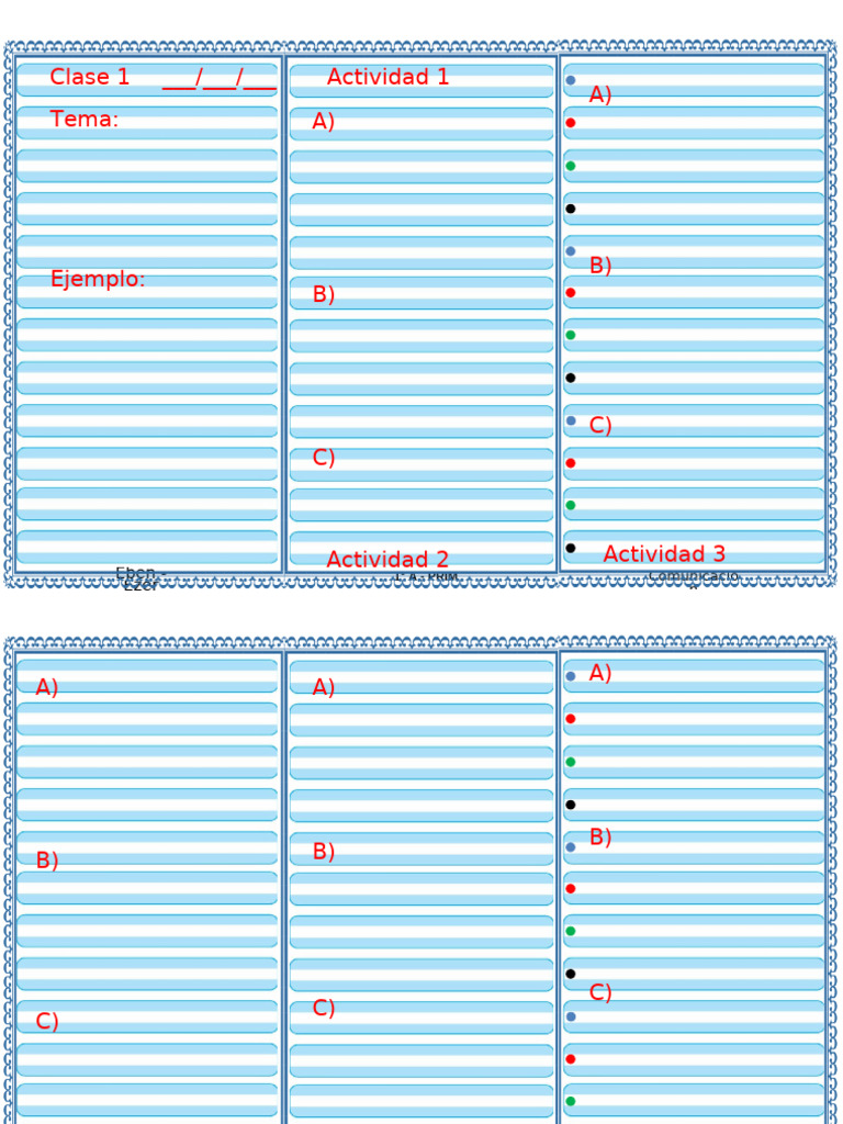 Formato de Clase Triple Renglón 2024 | PDF