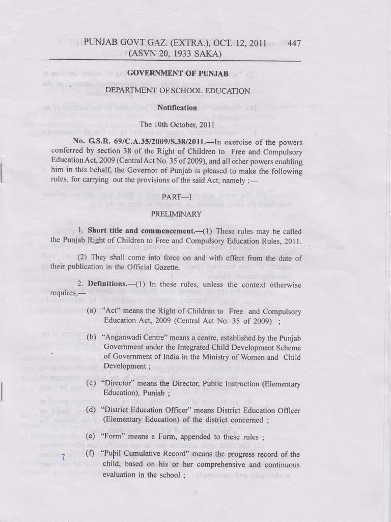 punjab_rte-rules_2011 | PDF