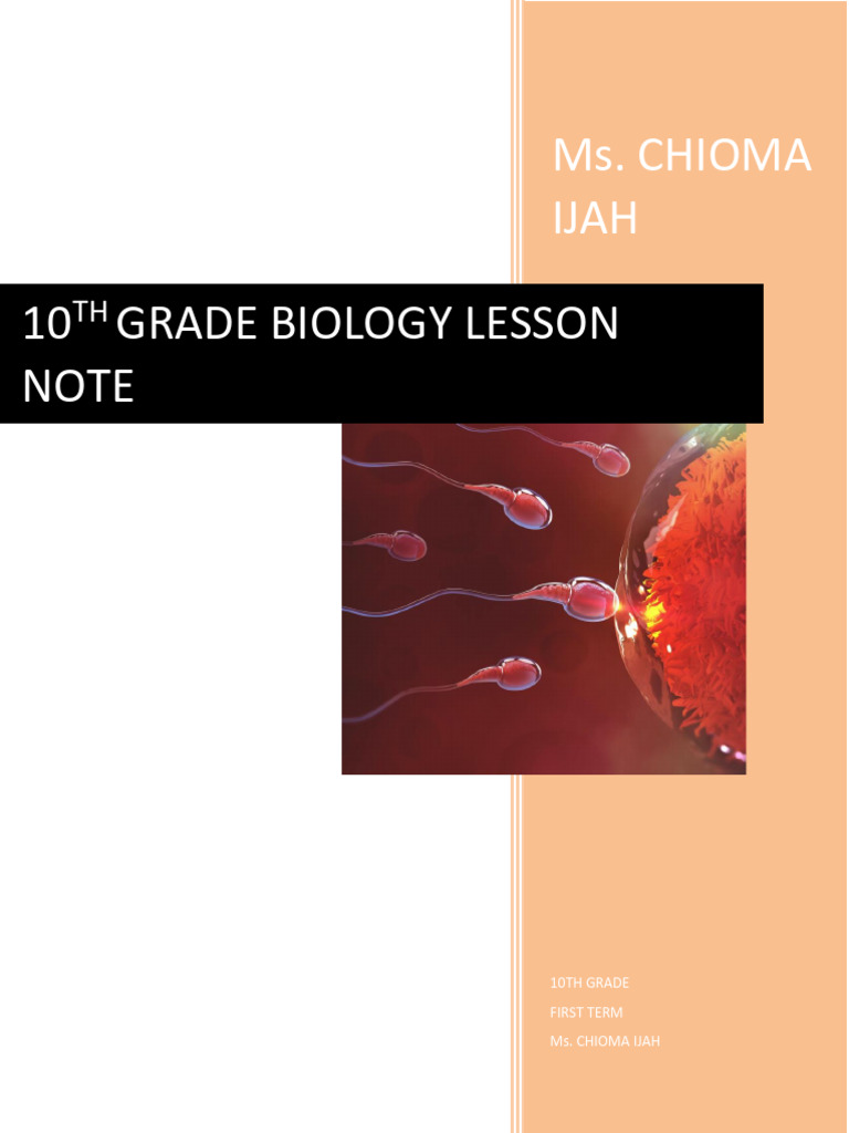 Biology 10TH Grade First Term Note | PDF